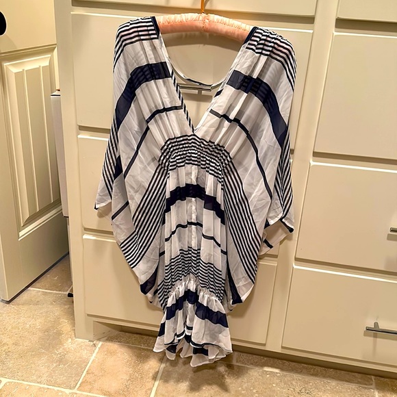 Victoria's Secret | Swim | Victorias Secret Cover Up Navy And White ...